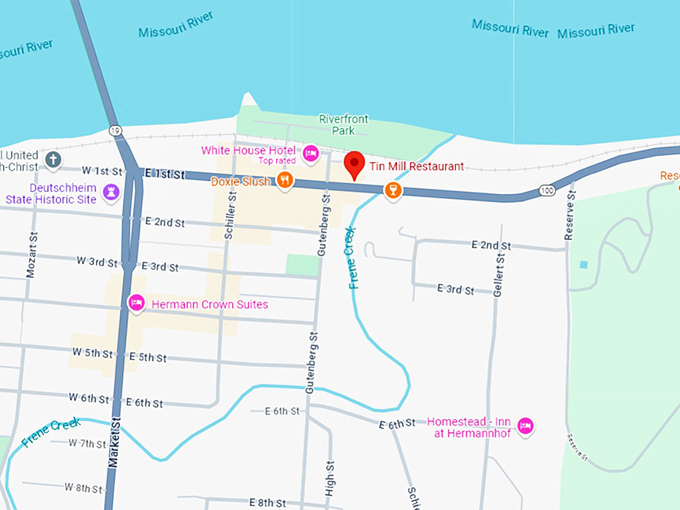 16 tin mill restaurant map