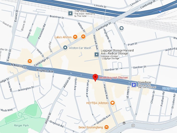 16 underdog hot chicken map