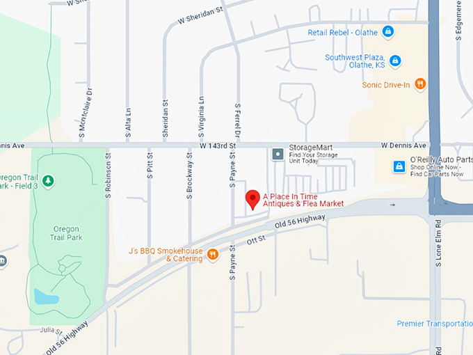 16. a place in time antiques & flea market map