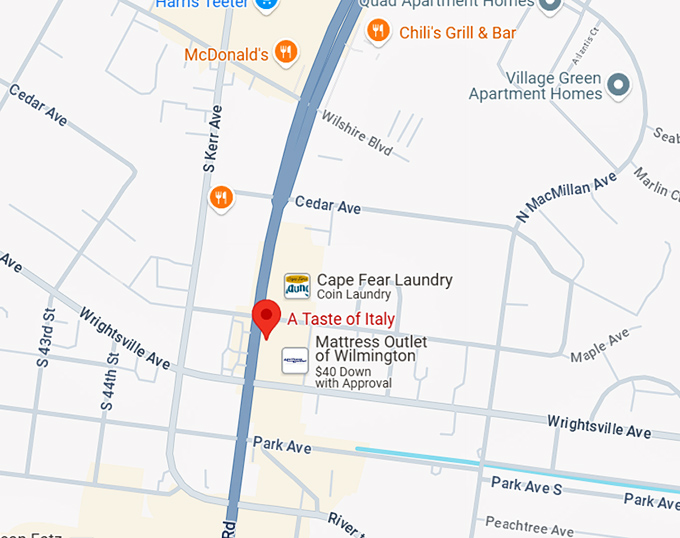 16. a taste of italy map