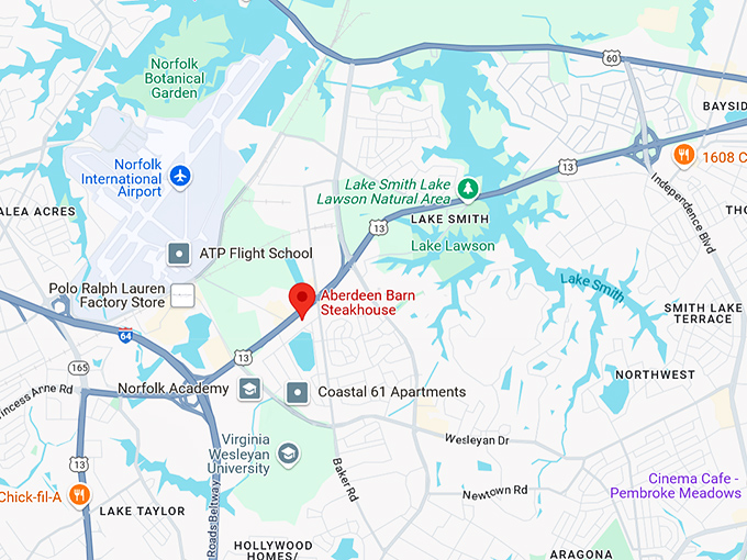 16. aberdeen barn steakhouse map