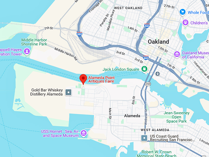 16. alameda point antiques faire map