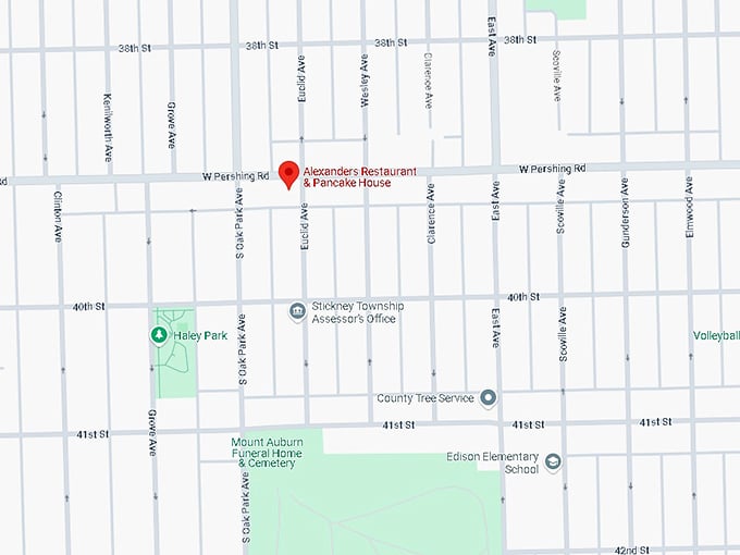 16. alexanders restaurant & pancake house map