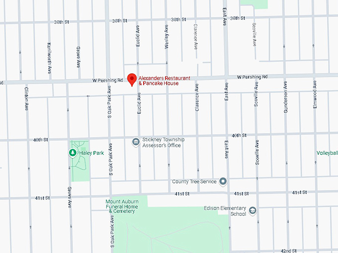 16. alexanders restaurant & pancake house map