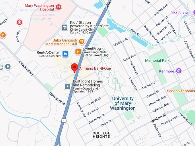 16. allman's bbq map