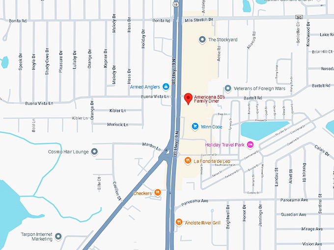 16. americana 50's family diner map