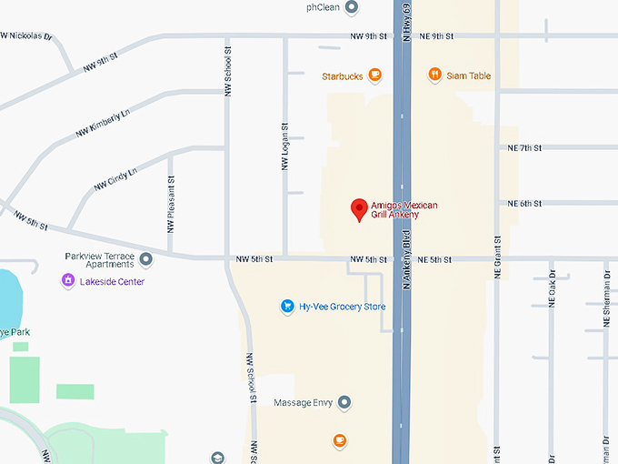 16. amigos mexican grill ankeny map