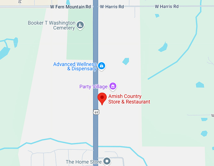 16. amish country store & restaurant map