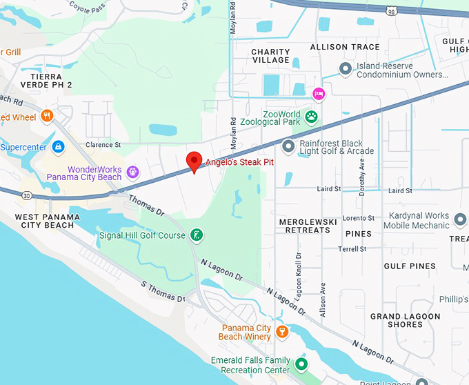 16. angelo's steak pit map