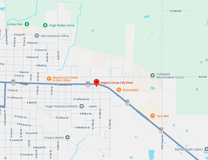 16. angie's circus city diner map