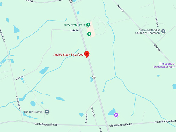 16. angie's steak & seafood map
