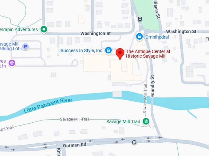 16. antique center at historic savage mill map