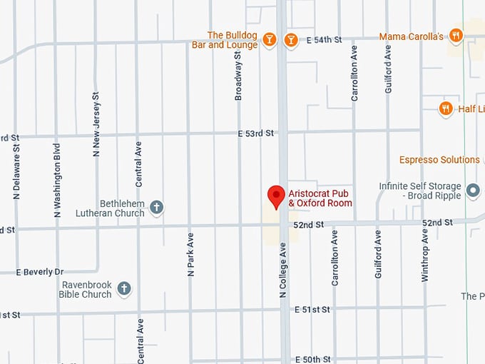 16. aristocrat pub & oxford room map