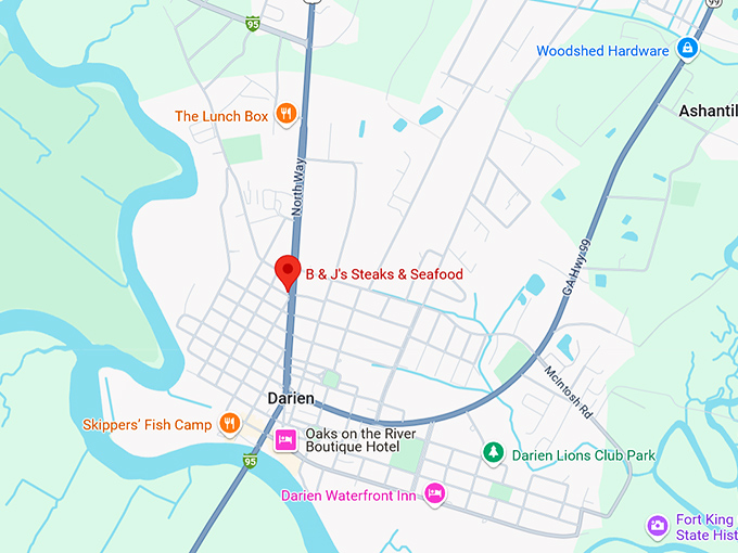 16. b&j's steaks & seafood map