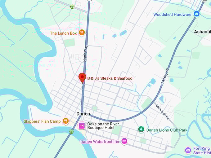 16. b&j's steaks & seafood map