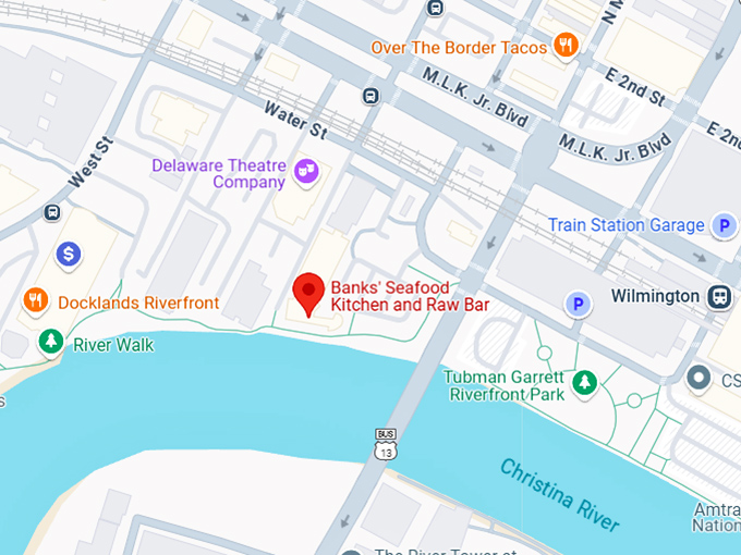 16. banks' seafood kitchen and raw bar map