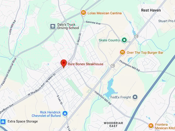 16. bare bones steakhouse map