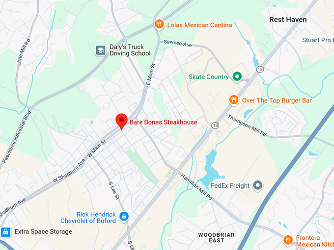 16. bare bones steakhouse map