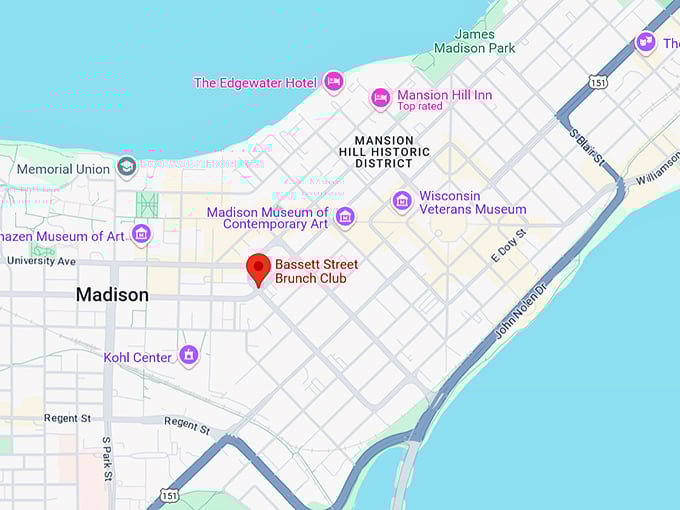 16. bassett street brunch club map