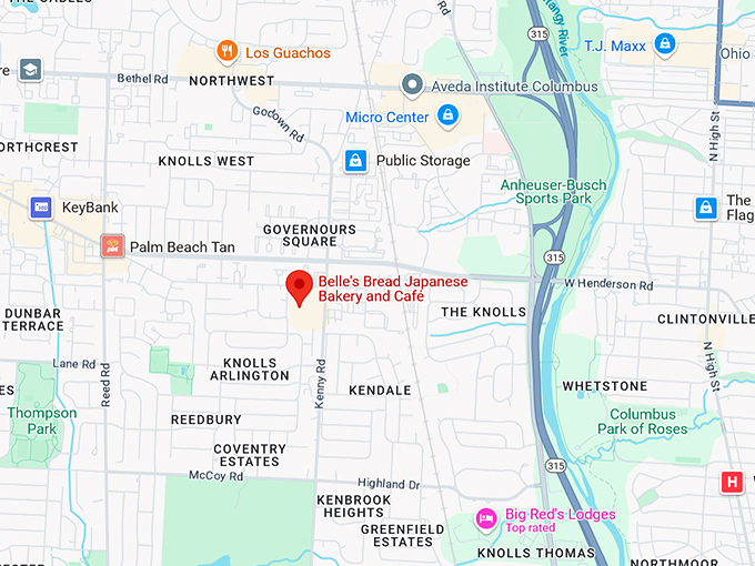 16. belle's bread japanese bakery and caf&eacute; map