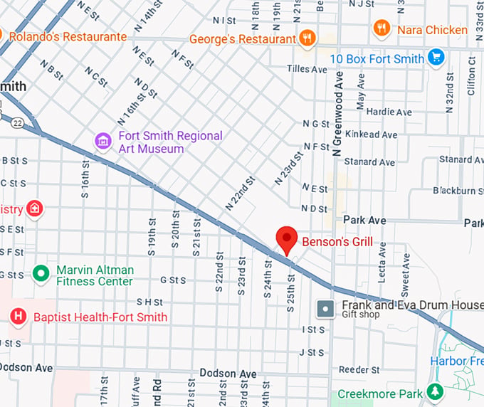 16. benson's grill map