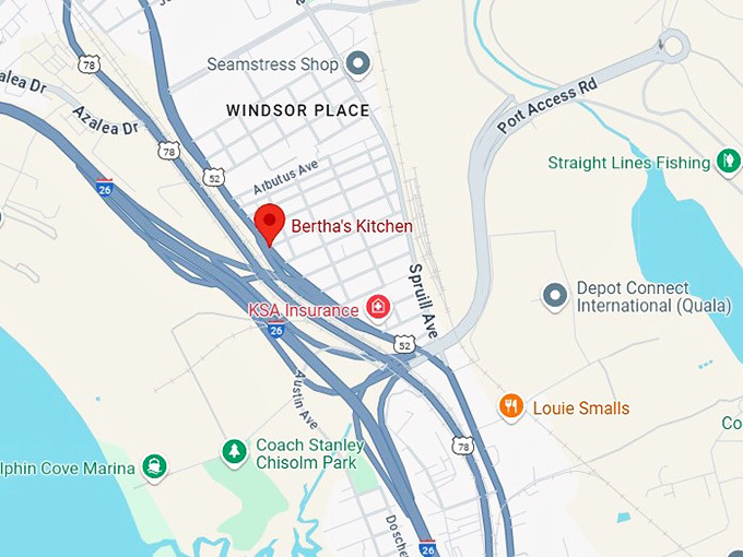 16. bertha's kitchen map