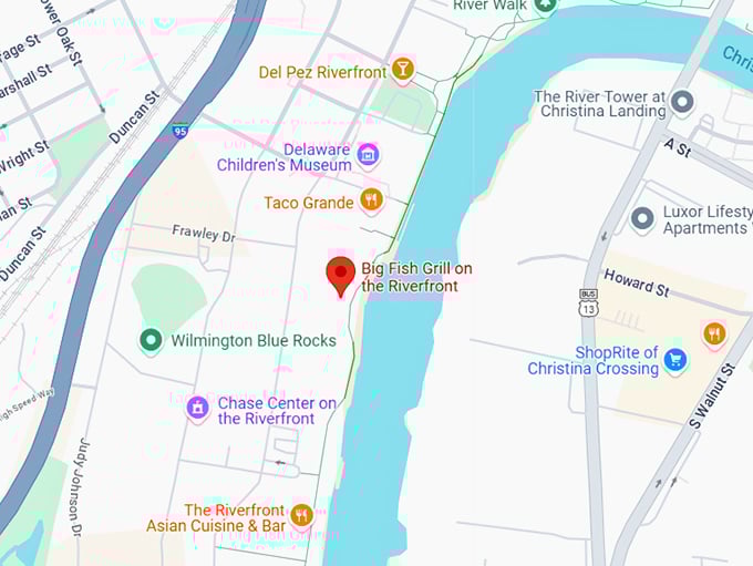 16. big fish grill on the riverfront map