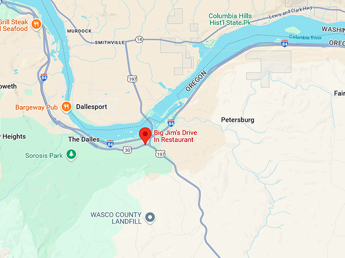 16. big jim's drive in restaurant map