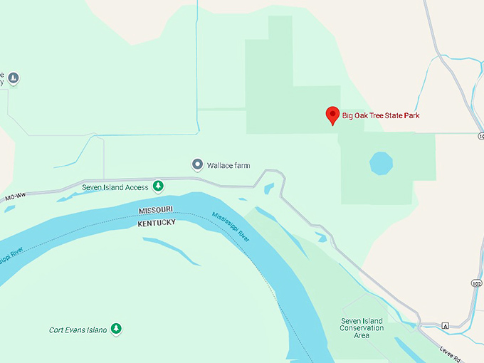 16. big oak tree state park map