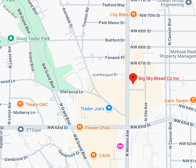 16. big sky bread co inc. map