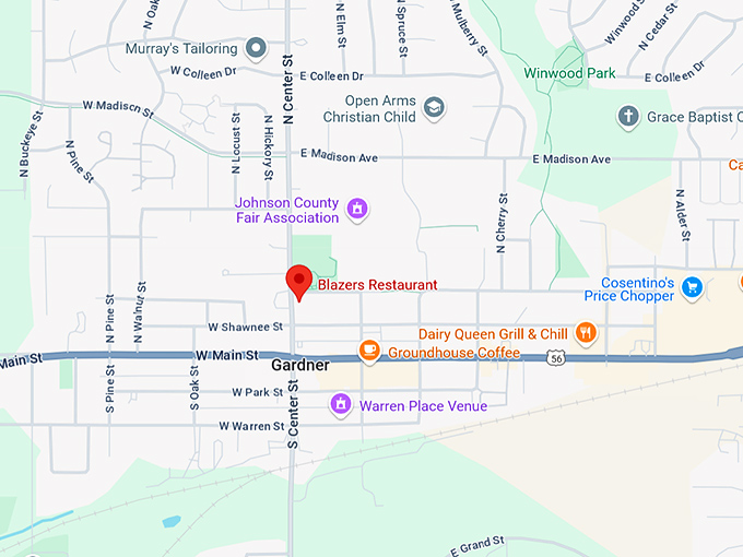 16. blazers restaurant map