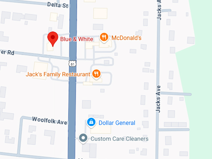 16. blue & white map