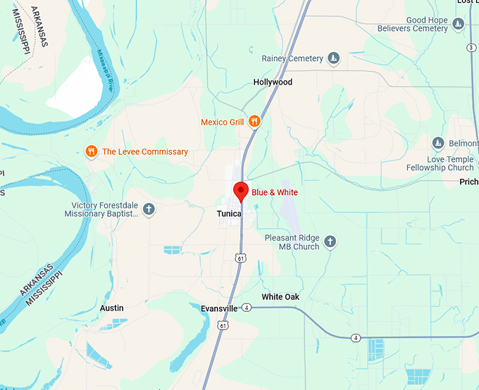 16. blue & white map