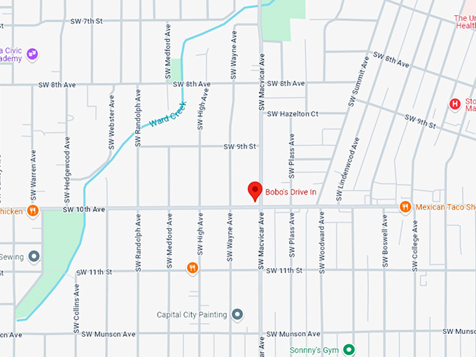 16. bobo's drive in map