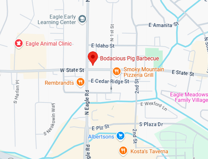 16. bodacious pig barbecue map