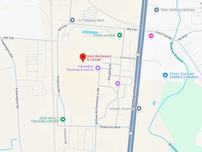 16. bonz restaurant & lounge map