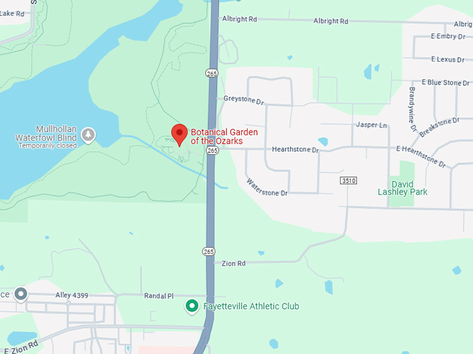 16. botanical garden of the ozarks map