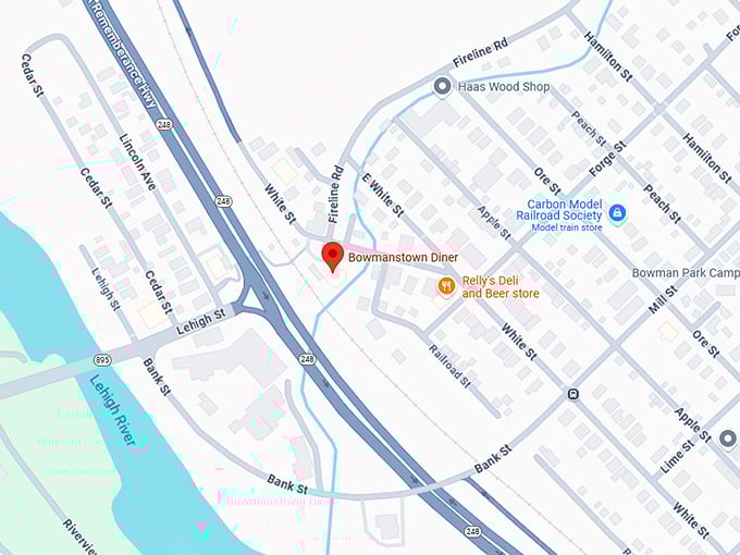16. bowmanstown diner map