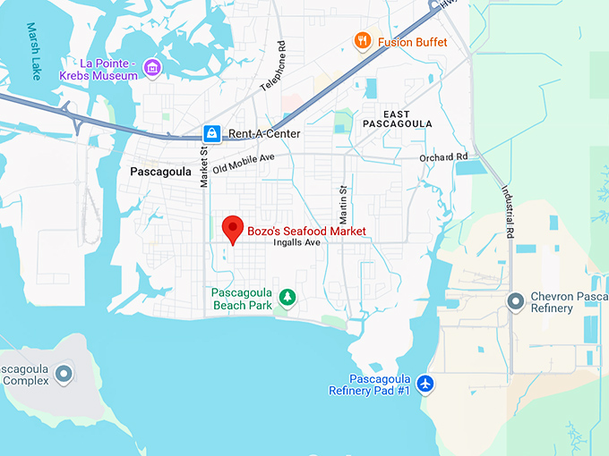 16. bozo's seafood market map