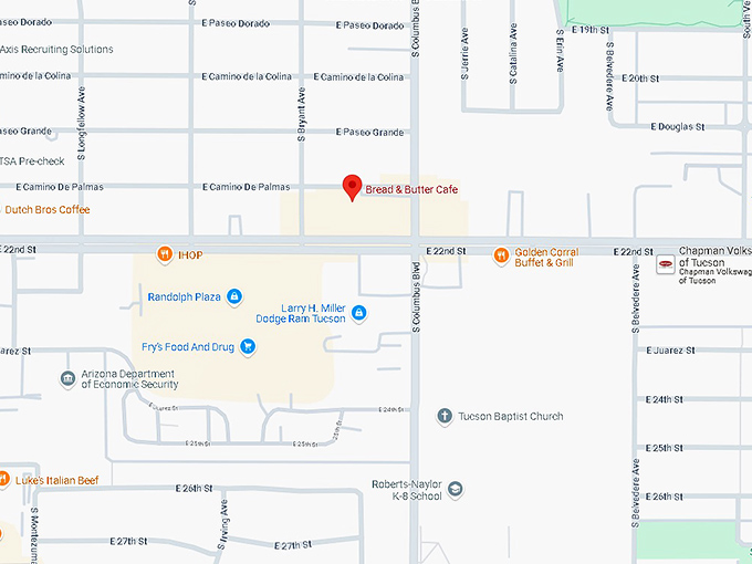 16. bread & butter cafe map