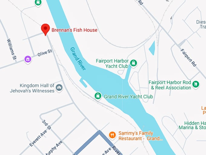 16. brennan's fish house map