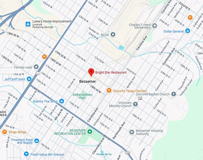 16. bright star restaurant map