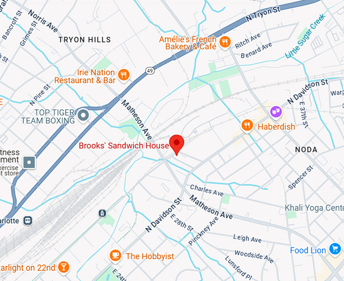 16. brooks' sandwich house map