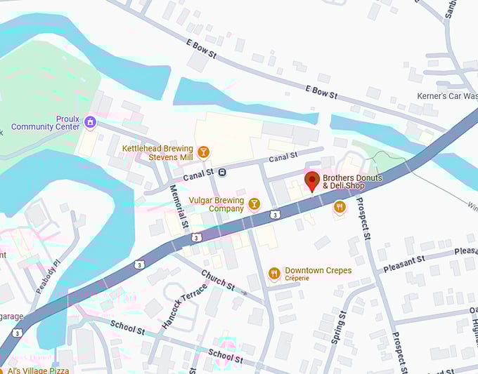 16. brothers donuts & deli shop map