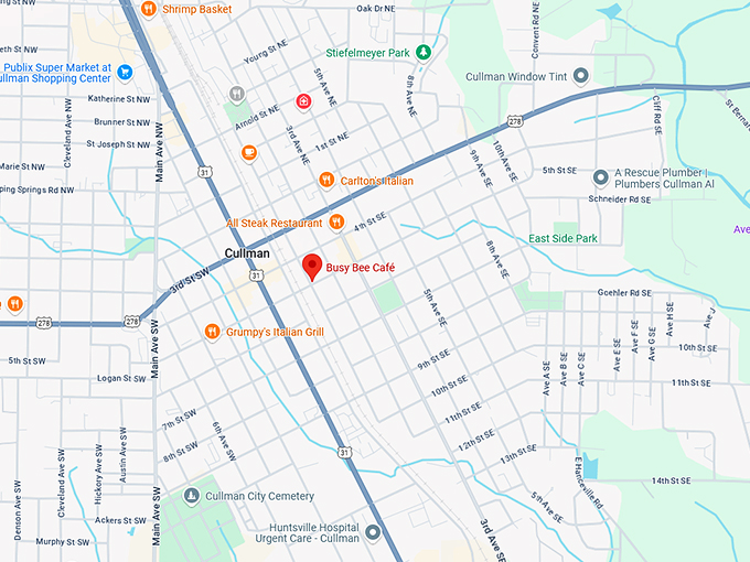 16. busy bee caf&eacute; map