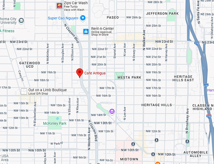 16. cafe antigua map