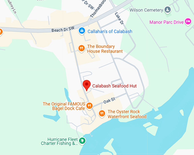 16. calabash seafood hut map