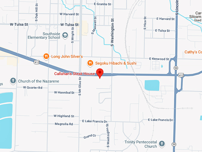 16. callahan's steak house map