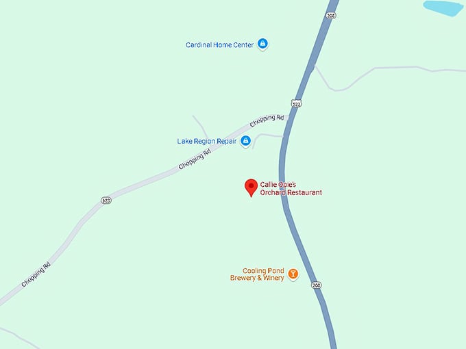 16. callie opie's orchard restaurant map
