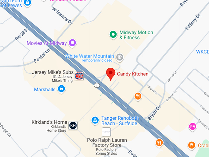 16. candy kitchen map